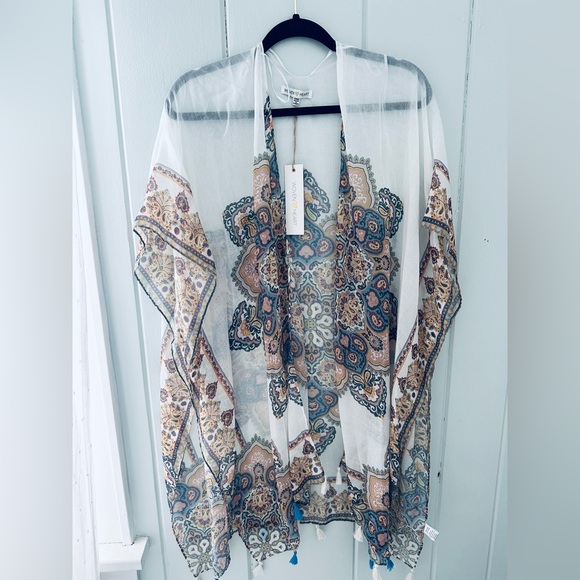 Woven Heart | Swim | Nwt Woven Heart Kimono Shawl Boho Cover Up Os See ...